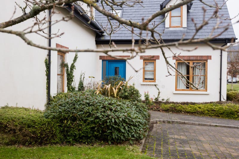 Plants and Bare Tree Outside House Stock Image - Image of building ...