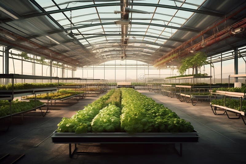 Plants in Greenhouse. Generative AI. Stock Photo - Image of glass ...