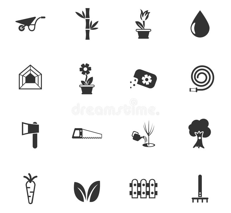 Plants icon set stock vector. Illustration of hose, greenhouse - 141424661