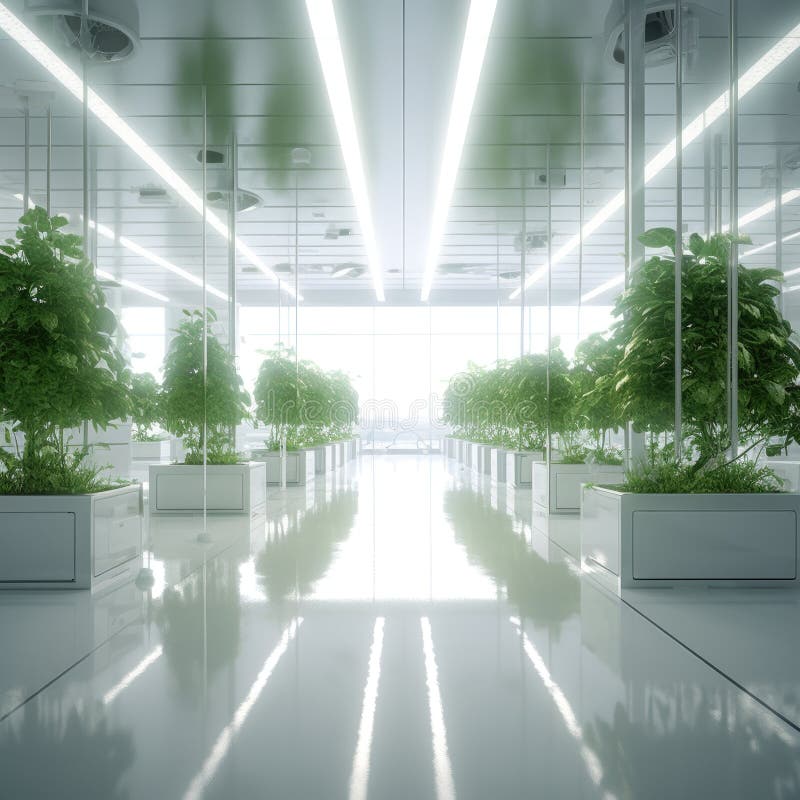 Plants in the Laboratory of the Future Stock Photo - Image of modern ...