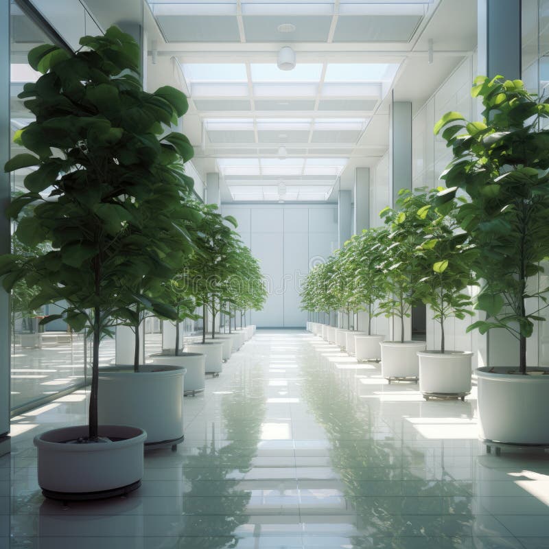 Plants in the Laboratory of the Future Stock Illustration ...