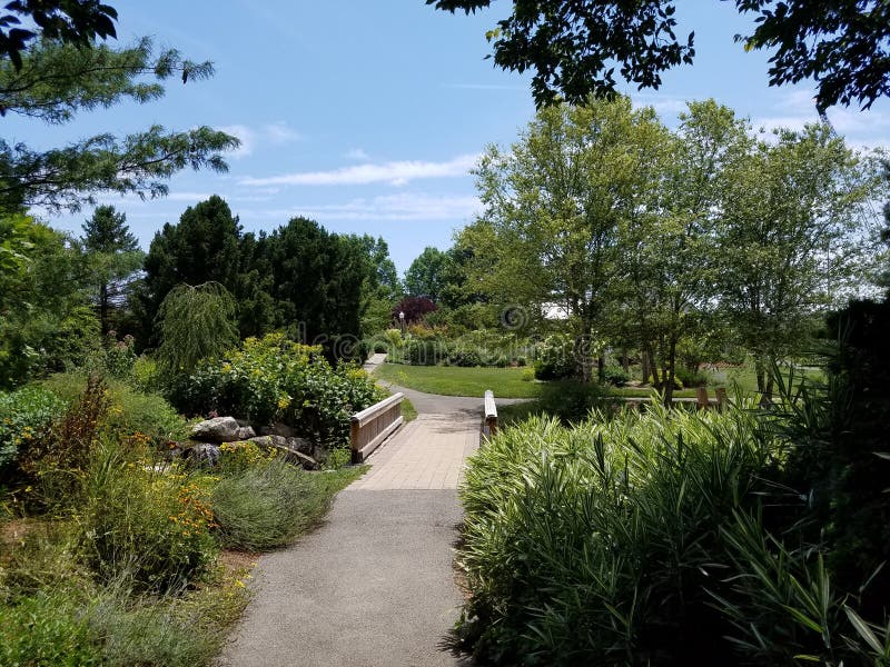 Plants and Path and a Bridge Stock Photo - Image of outdoor ...