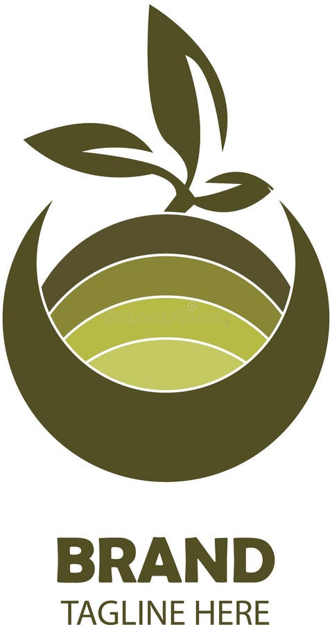 Plants on a Plantation Logo Stock Vector - Illustration of logo ...