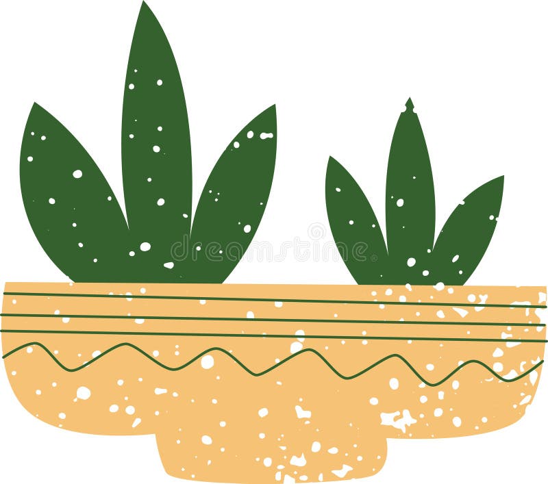 Plants in Pot Splash Texture Stock Vector - Illustration of decoration ...