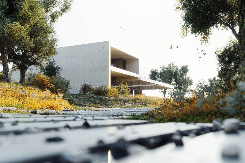 Plants and Shrubbery in the Backyard of a Suburban House Stock Photo ...
