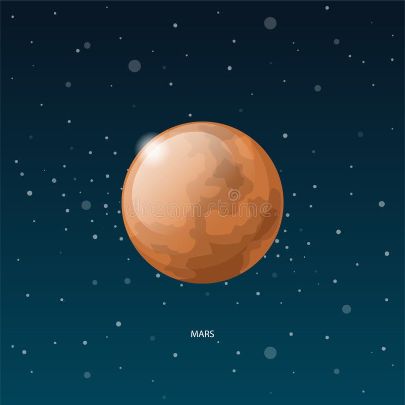 Plants Solar System - Mars stock illustration. Illustration of color ...