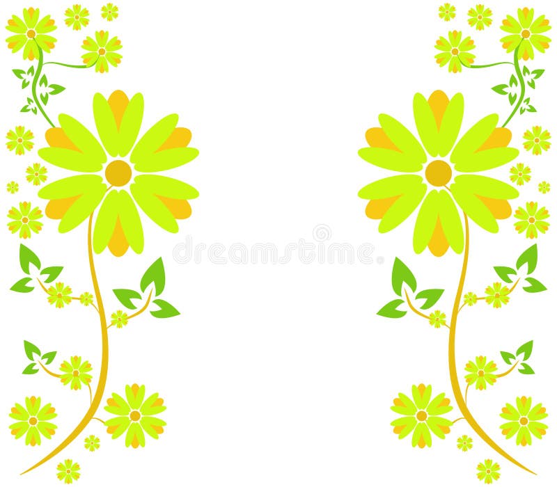 Plants and spring flowers stock illustration. Illustration of plant ...