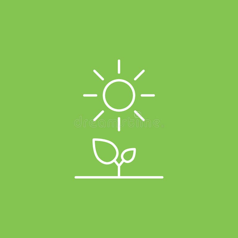 Plants, Sun, Eco Icon - Vector. Simple Element Illustration from UI ...