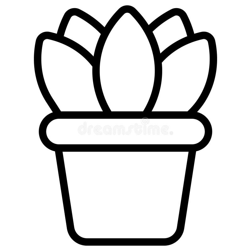 Plants vector outline stock vector. Illustration of symbol - 260164672