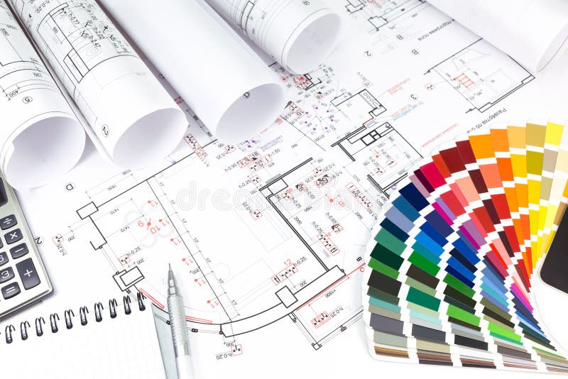 Planung Der Innenarchitektur Stockbild - Bild von industrie, haus: 39728377