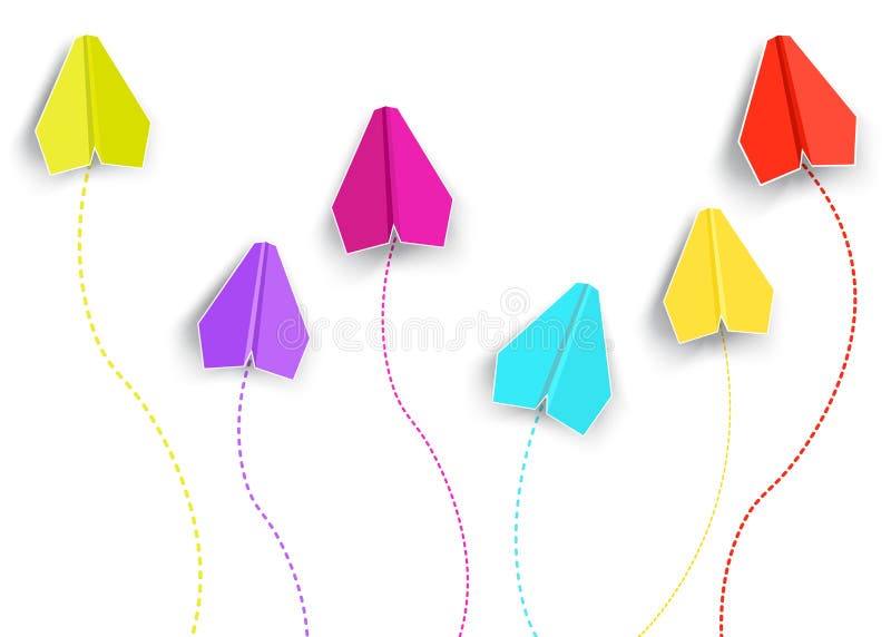 Planuri De 3d De Hârtie Vectorială Izolate Pe Alb Stock Vector ...