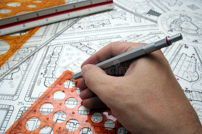 Planzeichnungen stockbild. Bild von plazierung, architekt - 275427