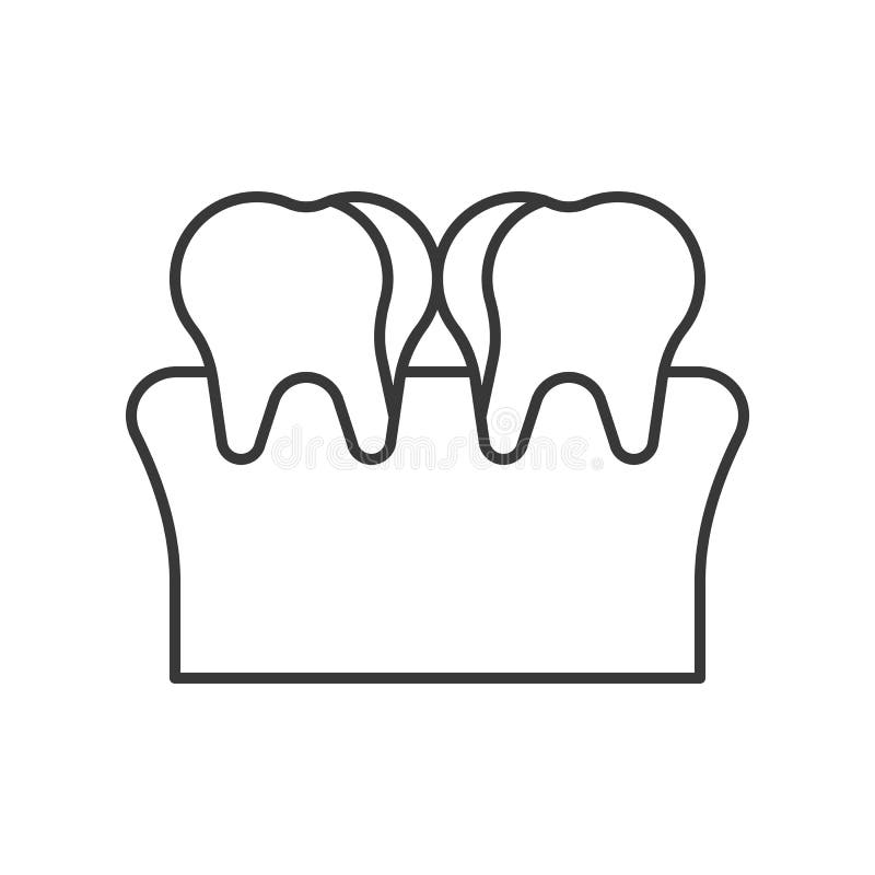 Plaque, Tooth Decay, Cavity Simple Outline Icon Stock Vector ...