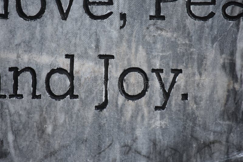 A Plaque with Written Words Joy Stock Photo - Image of esteem, elated ...