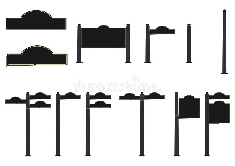Plaques de rue illustration de vecteur. Illustration of graphisme ...