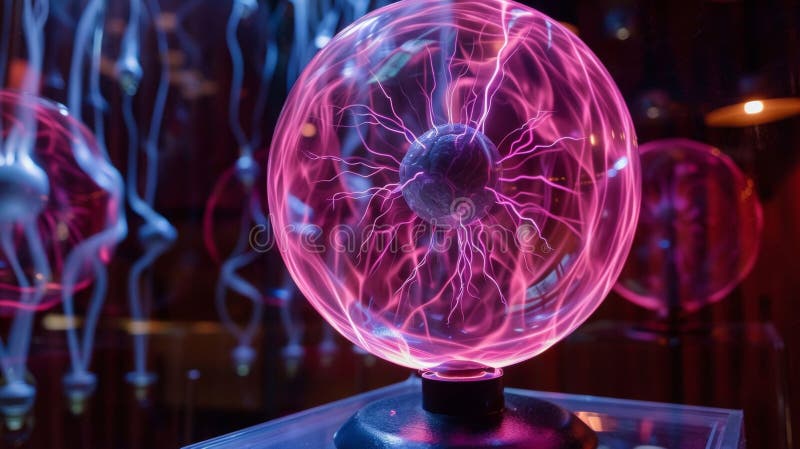 The Plasma Ball Emits a Soft Buzzing Sound As the Energy Moves Around ...