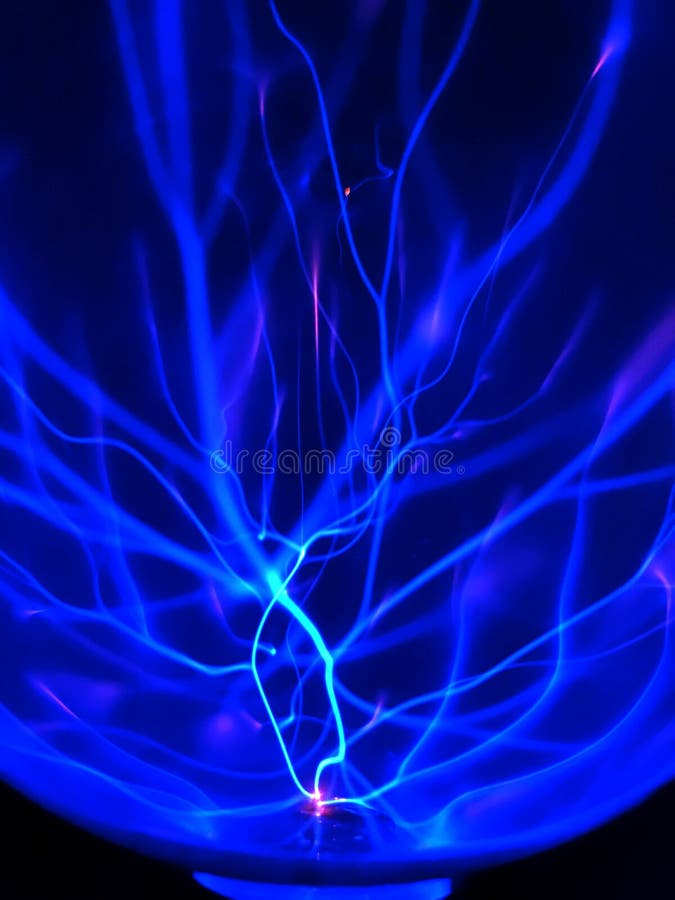 Plasma Ball Isolated on a Black Background Stock Photo - Image of ...