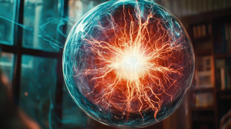 Plasma Ball with Light stock photo. Image of light, discovery - 376462340