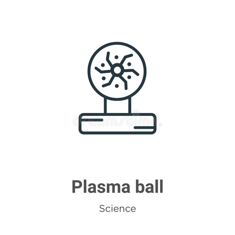 Plasma Ball Outline Vector Icon. Thin Line Black Plasma Ball Icon, Flat ...