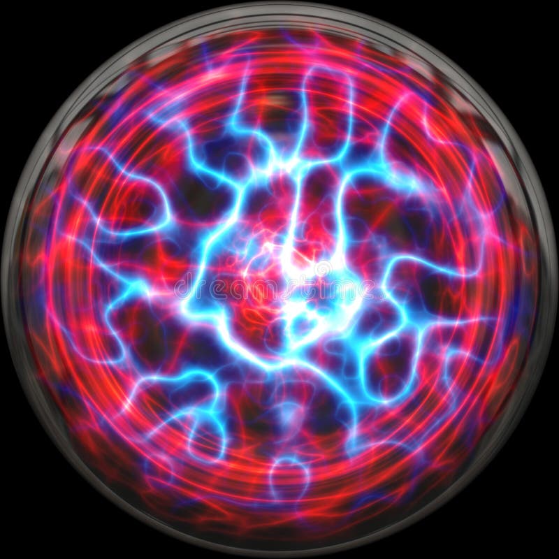 Plasma Ball with Strands of Electricity Stock Illustration ...