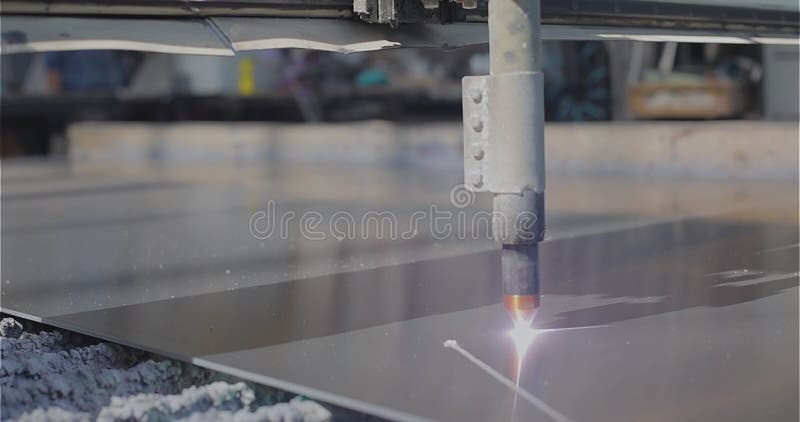 The Plasma Cutter Will Cut the Part. the Process of Cutting a Metal ...
