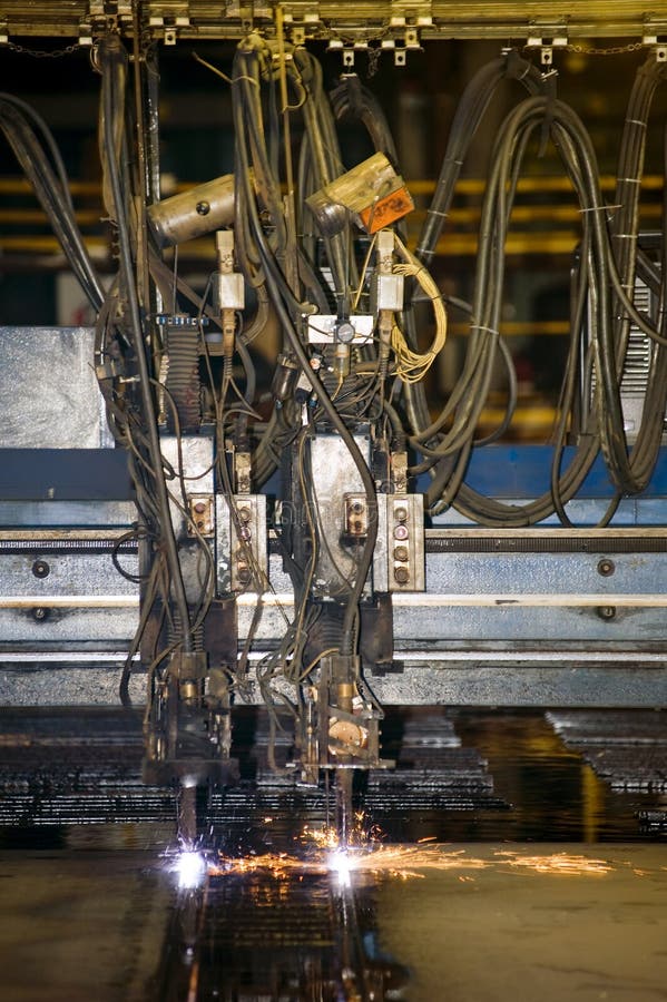 Plasma cutting stock image. Image of process, steel, manufacturing ...