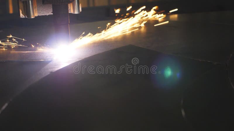 Plasma Cutting of Metal Plate with a Cnc. Modern Technologies with High ...
