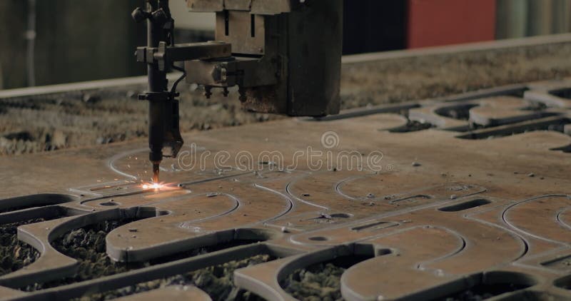 Plasma Cutting of Metal Steel in a Hall Producing Steel Structures ...
