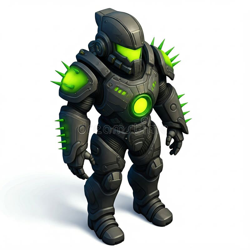 Plasma-Enhanced War Machine Stock Illustration - Illustration of battle ...