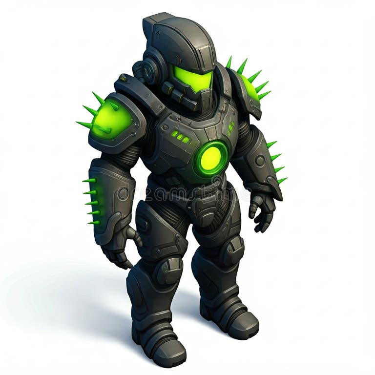 Plasma-Enhanced War Machine Stock Illustration - Illustration of battle ...