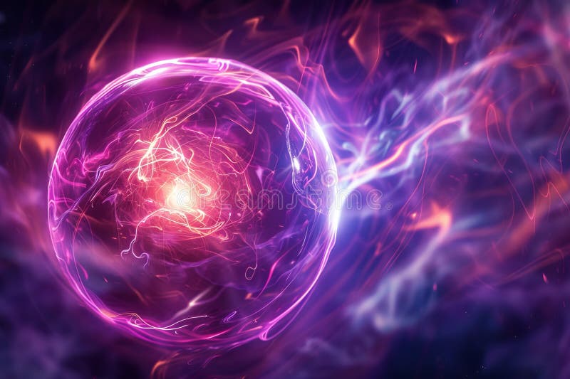 A Plasma Fireball Suspended in a Dark Void Casting Dynamic Shadows ...