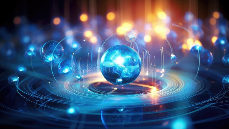 Plasma hydrogen atom stock illustration. Illustration of light - 321065369