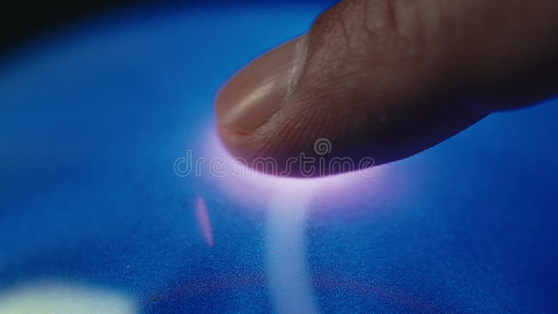 Plasma Impulse Touch ID Recognition Technology Device Stock Video ...