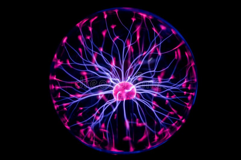 Plasma Light Ball on Black Background Stock Photo - Image of paranormal ...