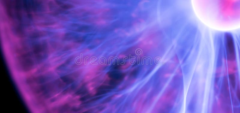 Plasma Light Ball on Black Background Stock Image - Image of ...