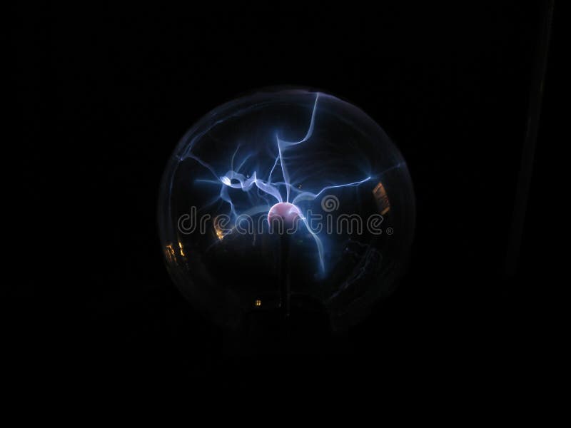 Magic Plasma Ball in Blue and White Colors Looped. Animation Stock ...