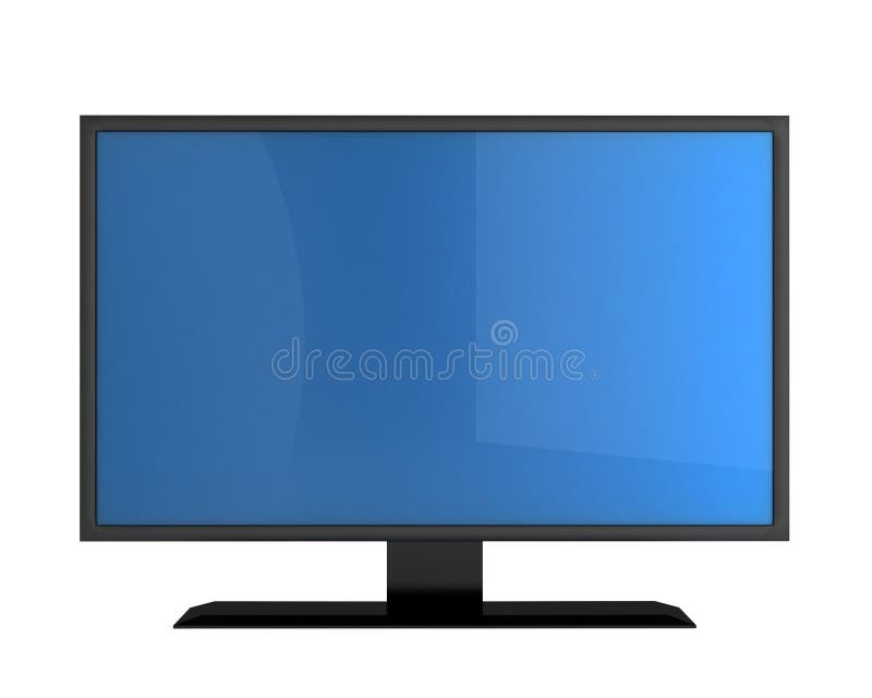 Plasma Monitor with Empty Screen Stock Illustration - Illustration of ...