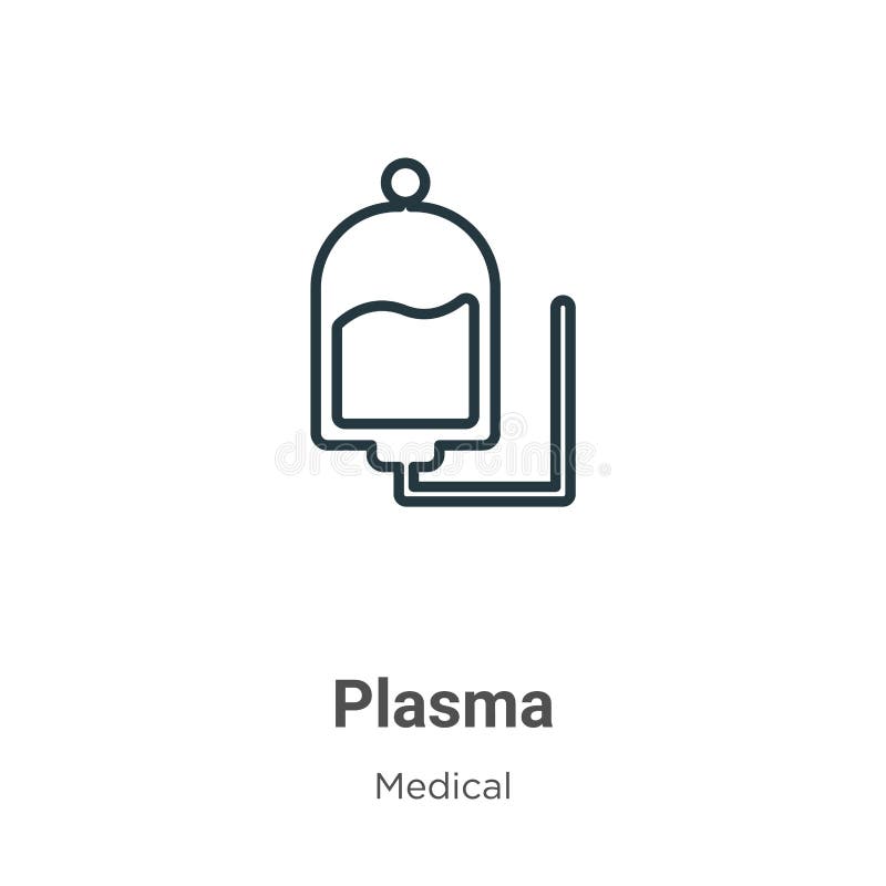 Plasma Outline Vector Icon. Thin Line Black Plasma Icon, Flat Vector ...