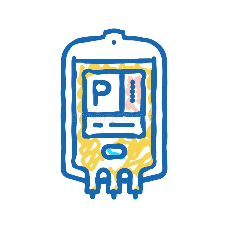 Plasma Packaging Icon Doodle Illustration Stock Illustration ...