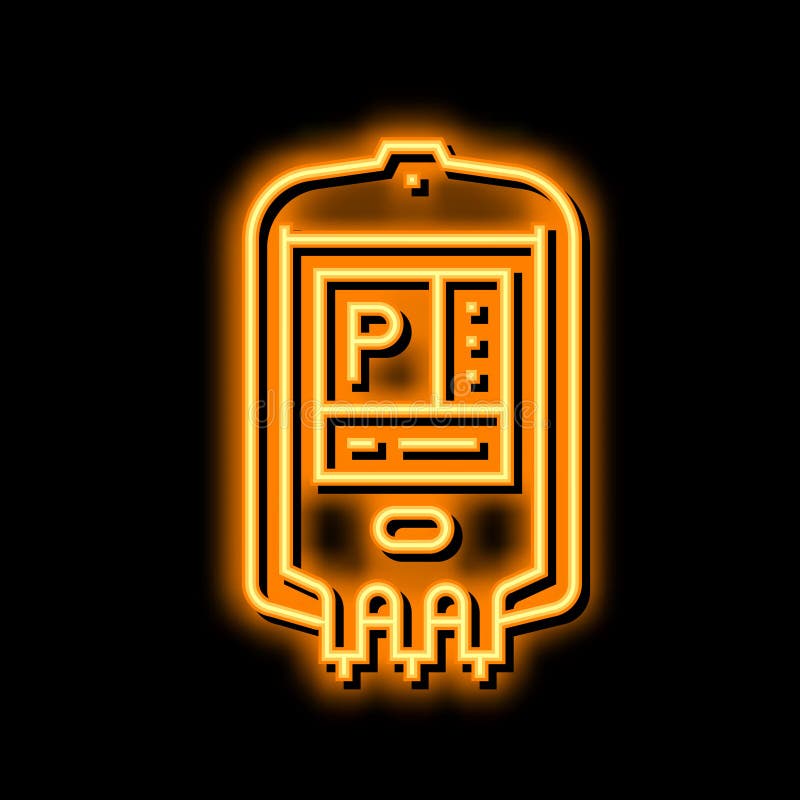 Plasma Packaging Neon Glow Icon Illustration Stock Vector ...