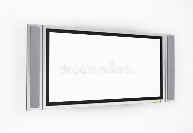 Plasma screen television stock illustration. Illustration of white - 936241