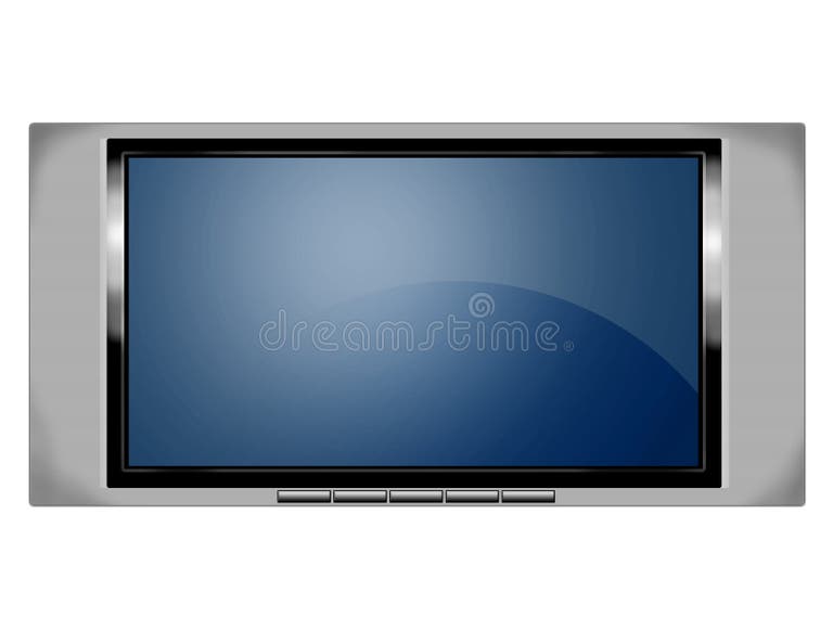 Plasma screen tv stock illustration. Illustration of control - 3109490