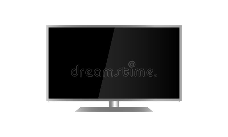 Plasma, Silver Lcd Realistic, TV Flat Screen, Illustration. Stock ...