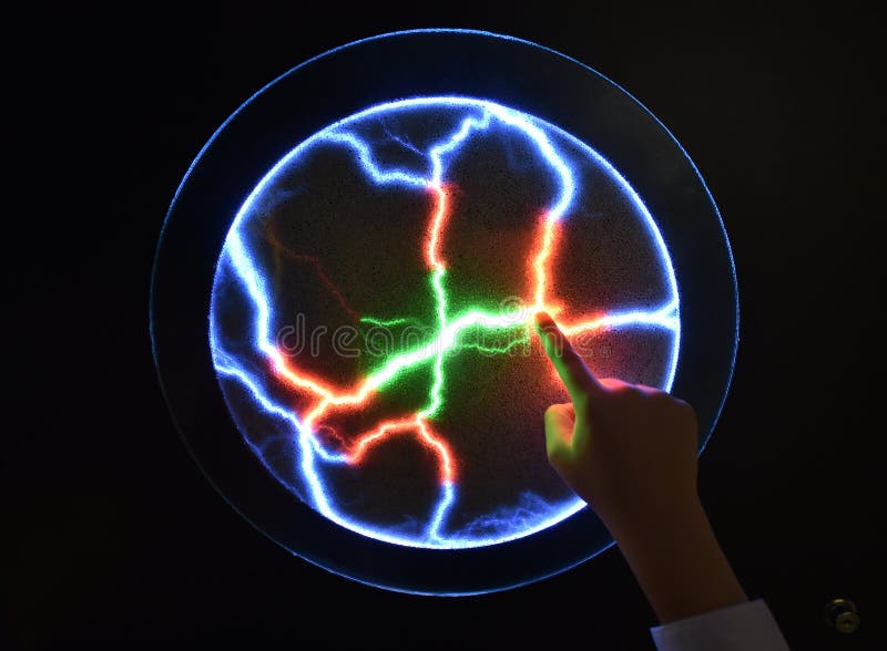 Plasma sphere touched stock photo. Image of phenomena - 2238356