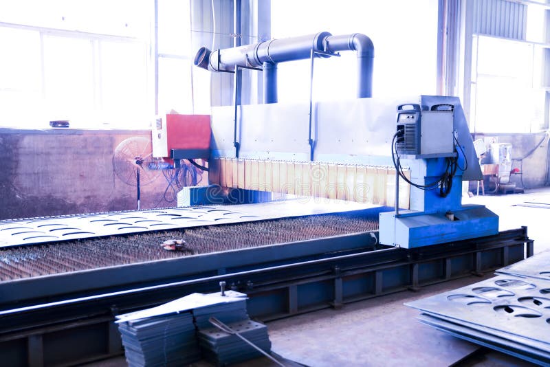Plasma Torches Cutting Machine Stock Photo - Image of steel, plasma ...