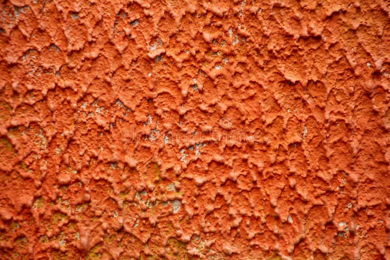 Plaster Background, Orange Textured Plaster Wall, Copy Space, Text ...