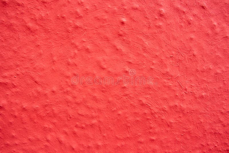 Plaster Background, Red, Scarlet Textured Plaster Wall, Copy Space ...