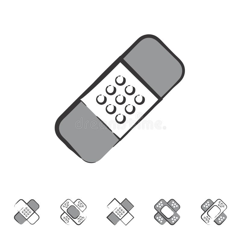 Plaster or Band Aid Icon. Medical Patch Symbol Stock Vector ...