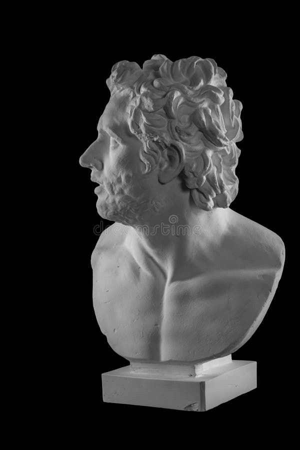 Plaster Bust Sculpture Portrait of a Man with a Beard Stock Photo ...