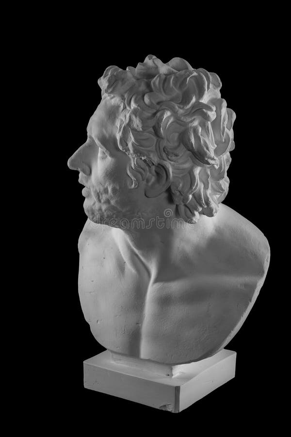 Plaster Bust Sculpture Portrait of a Man with a Beard Stock Photo ...